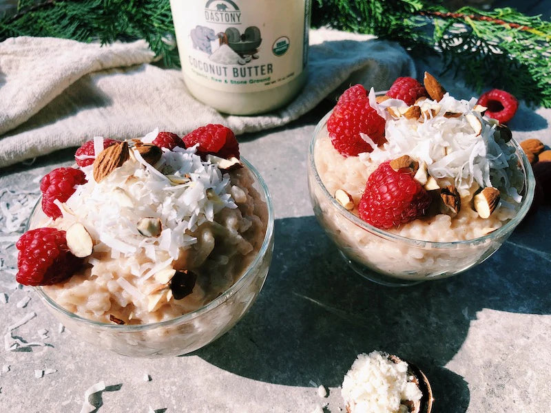 Easy Stovetop Vegan Coconut Rice Pudding | rawguru.com